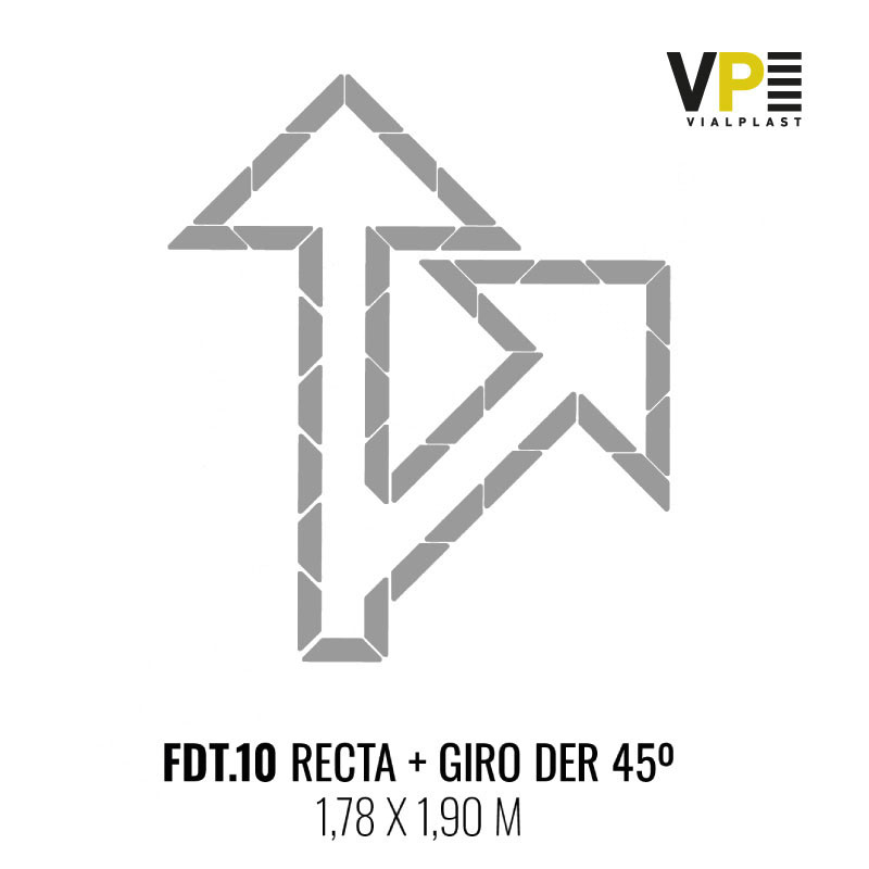 Fdt.10 Recta + Giro Derecha 45° – vialplast