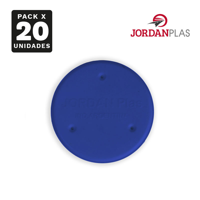Tacha demarcatoria plana LT-48 Azul- Diam 15 CM – vialplast